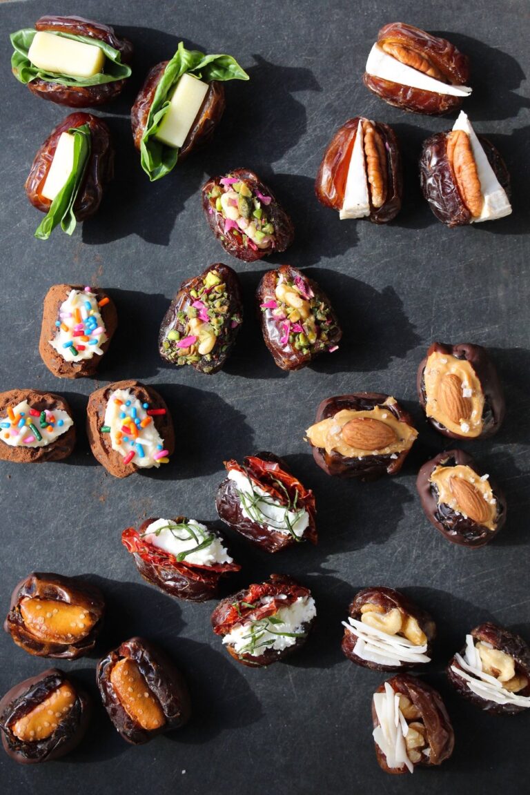 stuffed dates eight ways - Cardamom and Tea