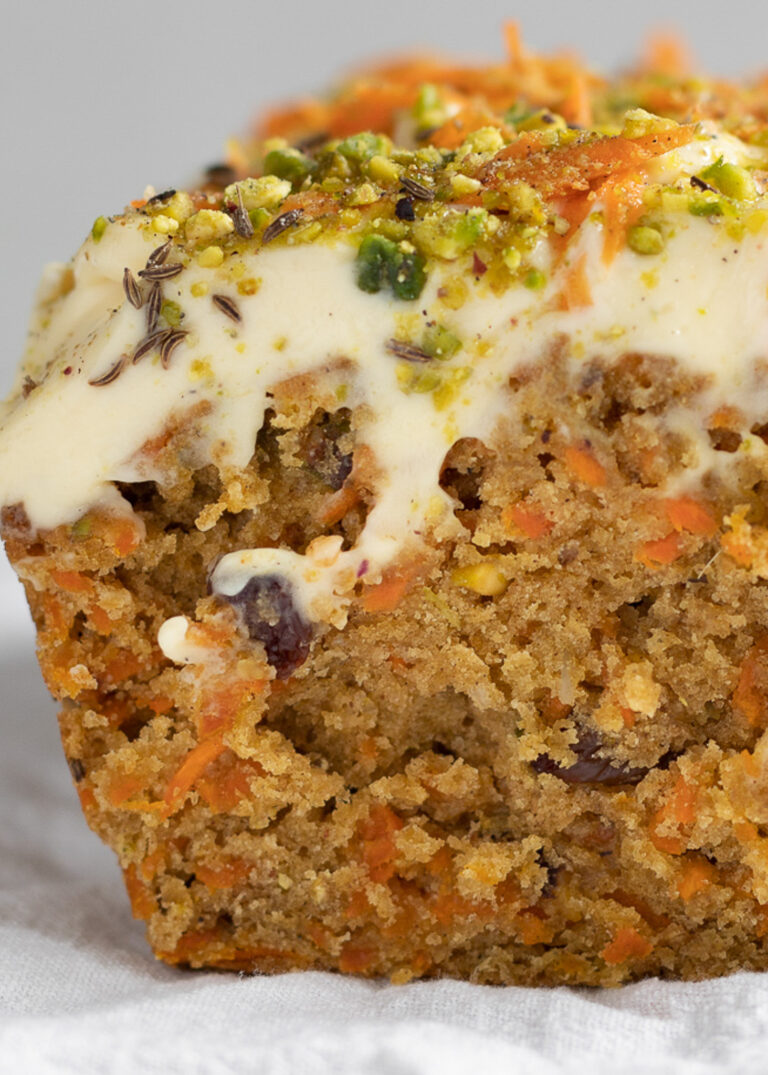 Carrot Loaf Cake - Cardamom and Tea