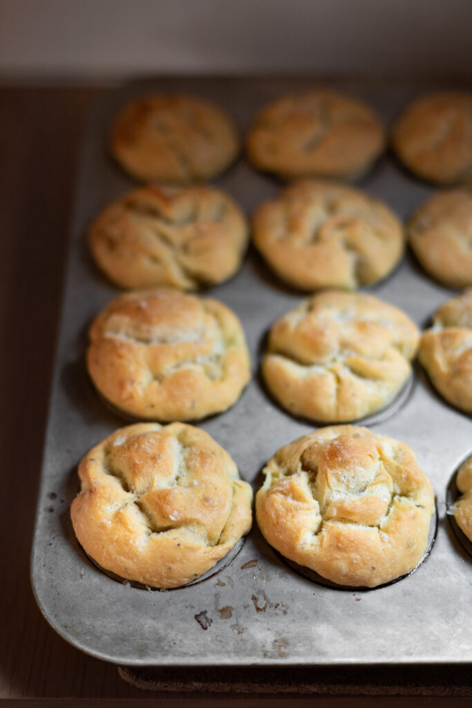 Focaccia Muffins - Cardamom and Tea